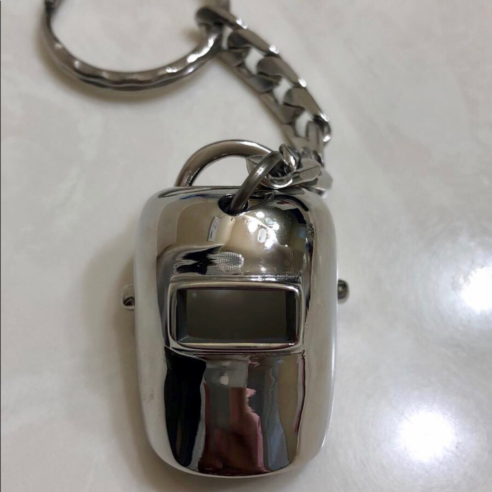Stainless Steel Welder Helmet Keychain - Gem